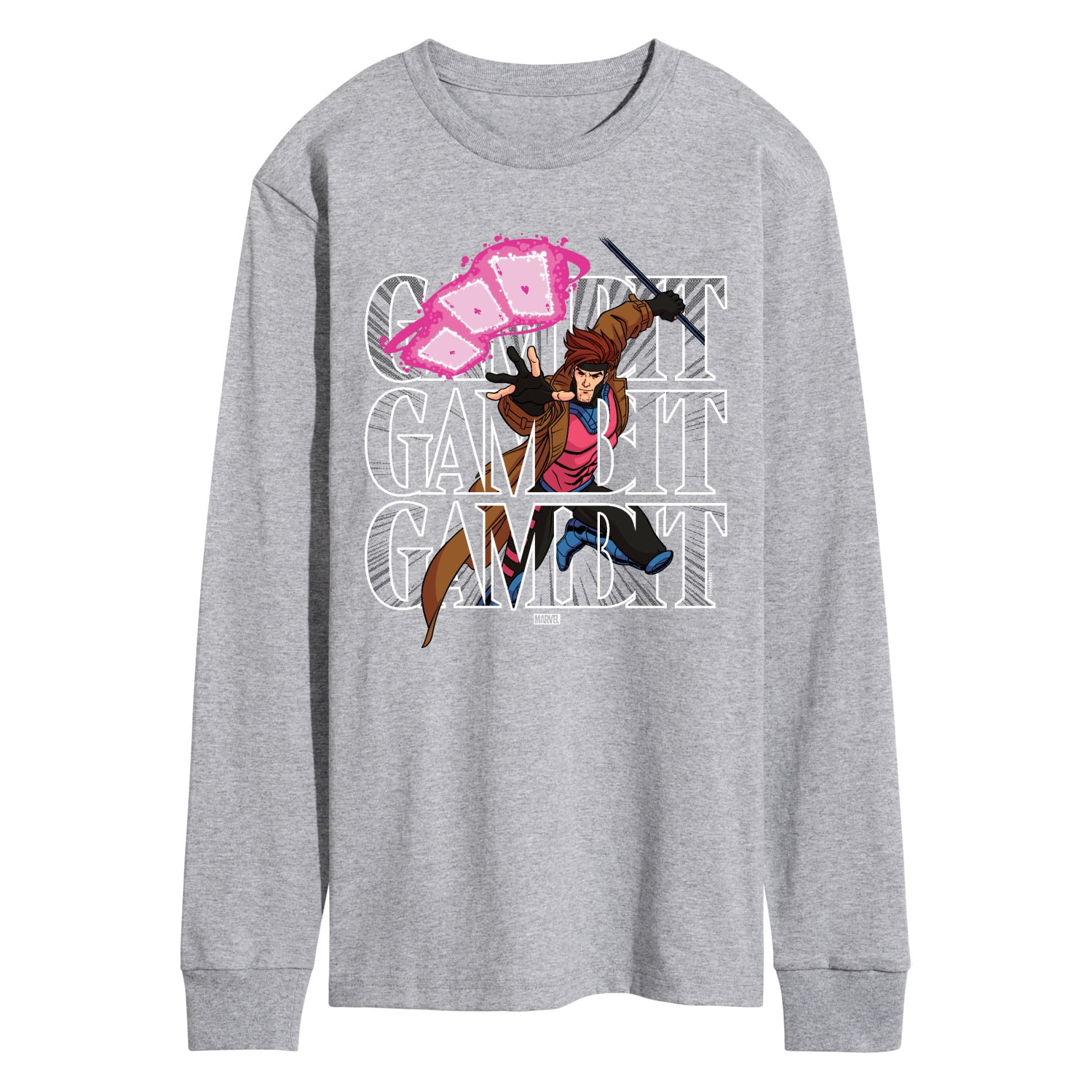Marvel X-Men - Gambit Stack - Men's Long Sleeve Graphic T-Shirt ...