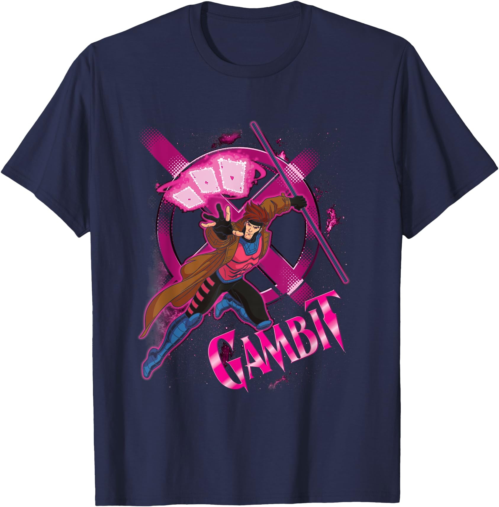 Marvel X-Men Gambit Throwing Cards Epic Shot T-Shirt for Men Women ...