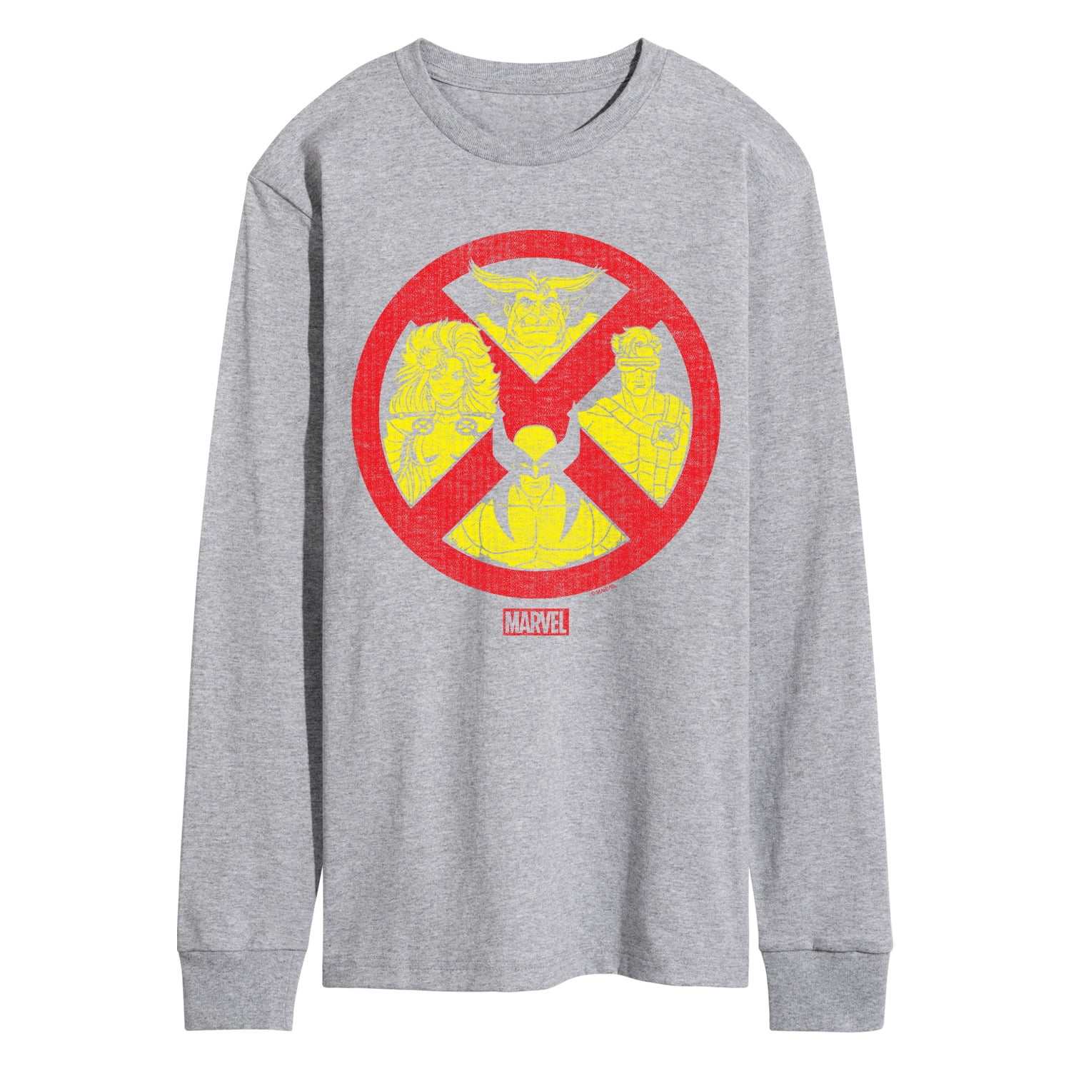 Marvel X-Men - Logo Characters - Men's Long Sleeve Graphic T-Shirt ...