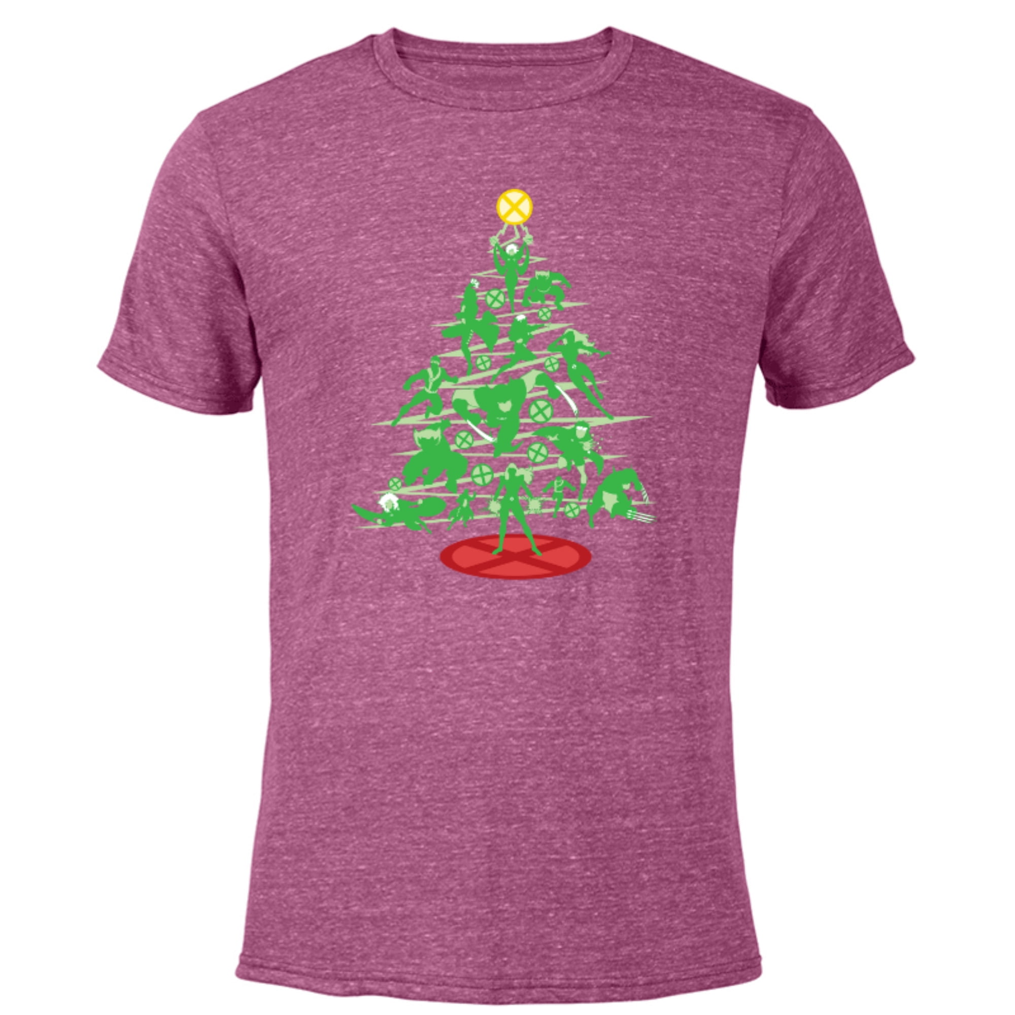 Marvel X-Men Mutant Christmas Tree - Short Sleeve Blended T-Shirt for ...