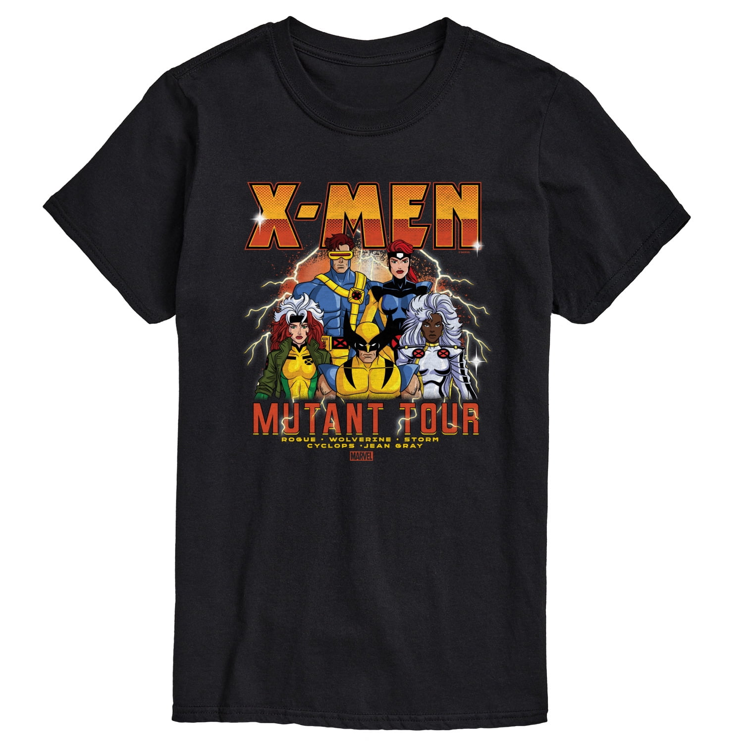 Marvel X-Men - Mutant Tour Band - Men's Short Sleeve Graphic T-Shirt ...