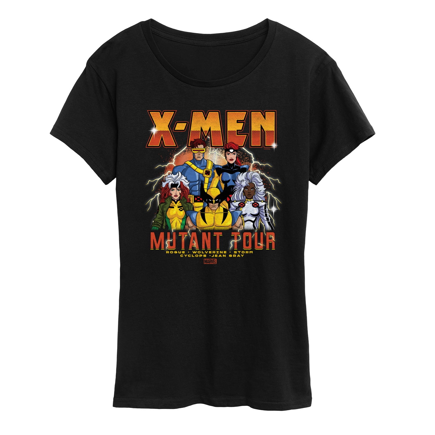 Marvel X-Men - Mutant Tour Band - Women's Short Sleeve Graphic T-Shirt ...