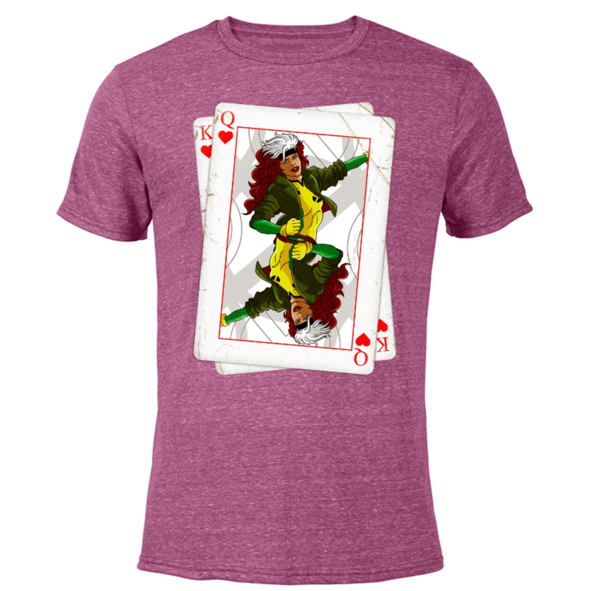 Marvel X-Men Rogue Playing Card 90s - Short Sleeve Blended T-Shirt for ...