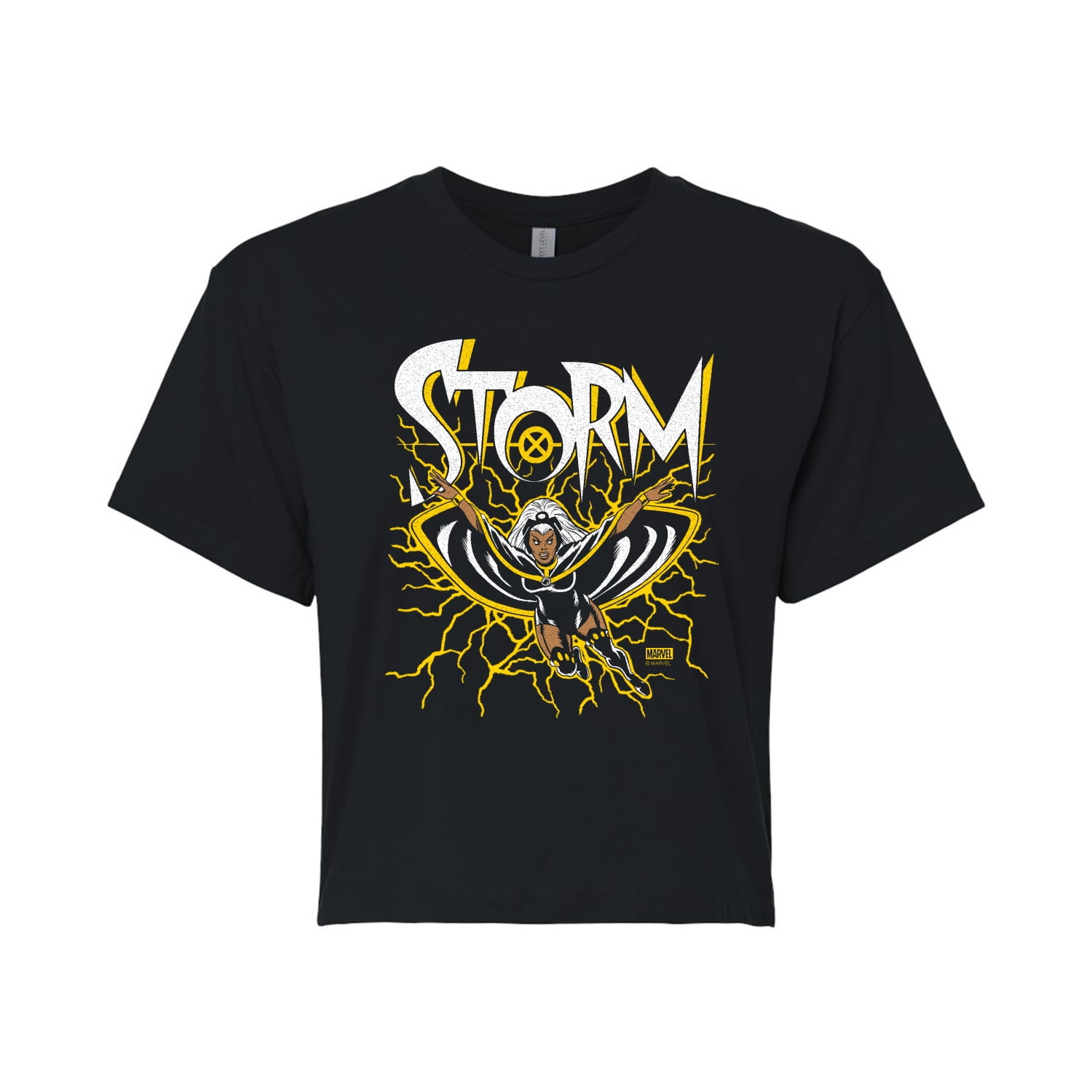 Marvel X-Men - Storm Lightning - Juniors Cropped Graphic T-Shirt ...