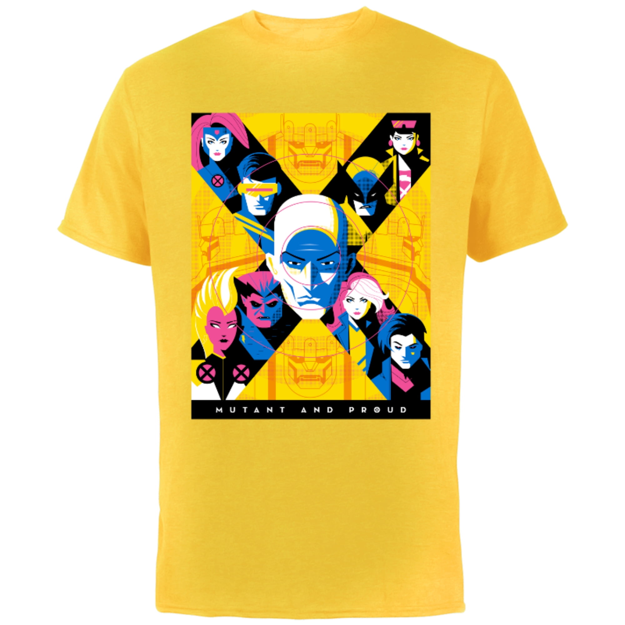 Marvel X-Men Super Heroes Illustration Mutant and Proud - Short Sleeve ...