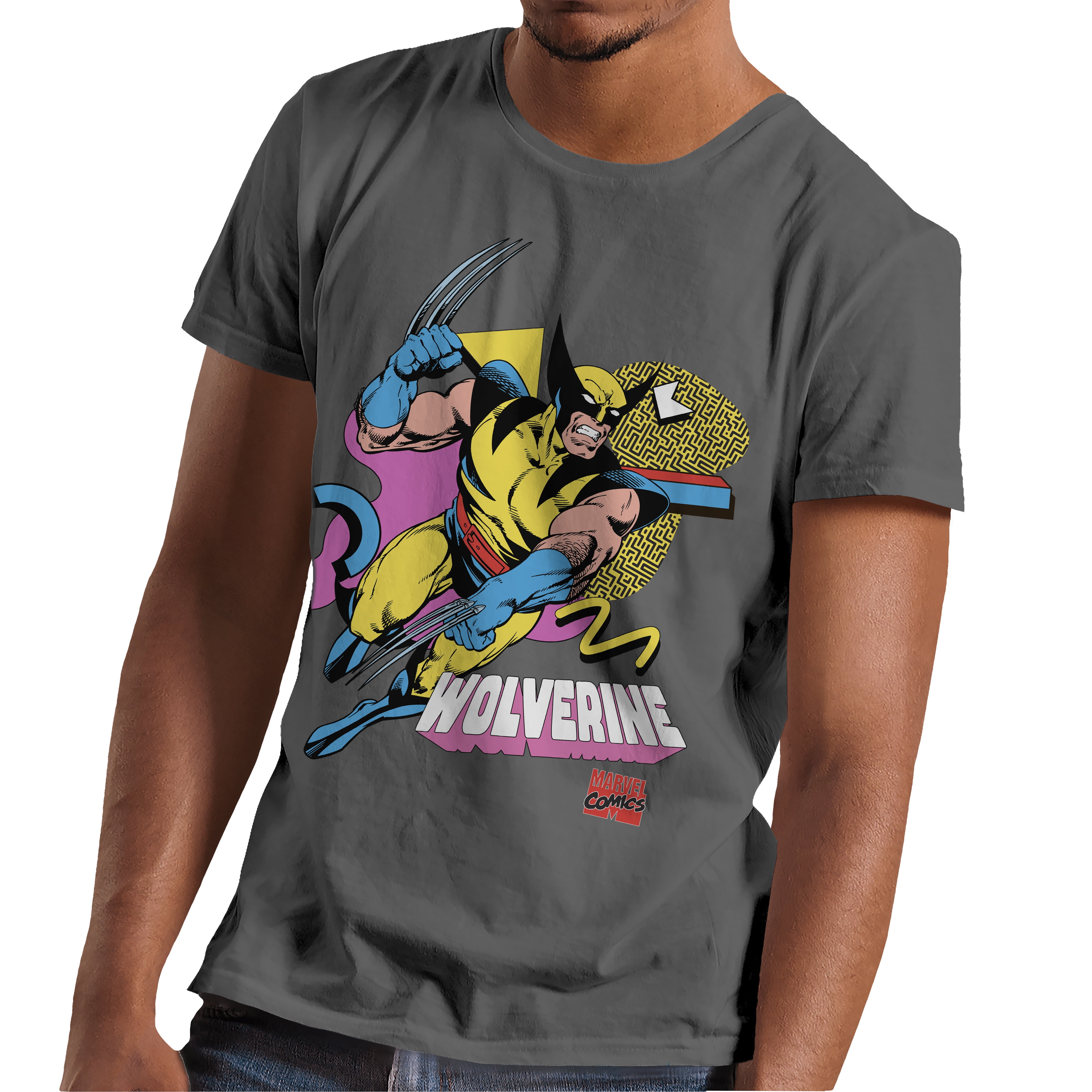 Marvel X-Men Wolverine Mens and Womens Short Sleeve T-Shirt (Charcoal ...
