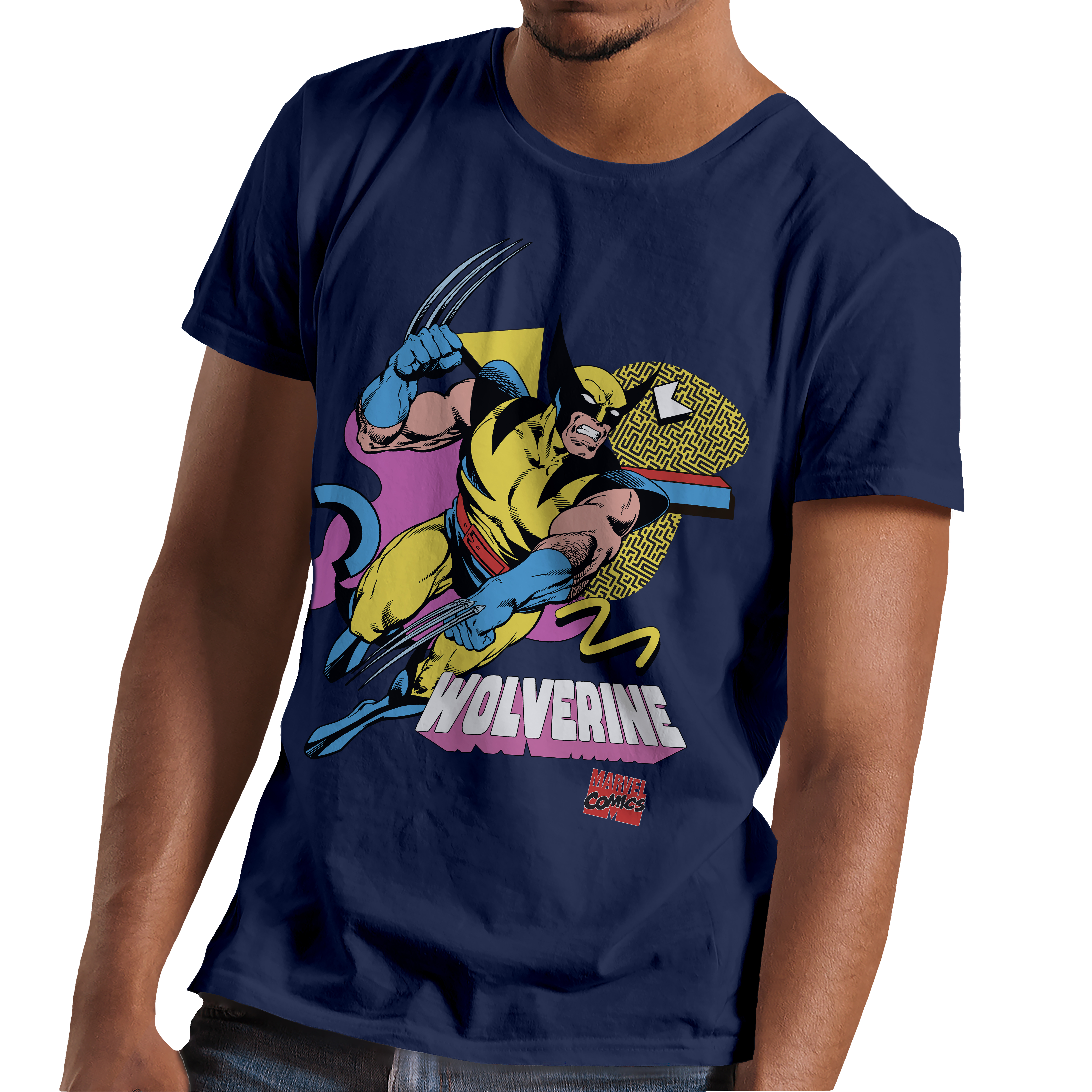 Marvel X-Men Wolverine Mens and Womens Short Sleeve T-Shirt (Navy, S ...