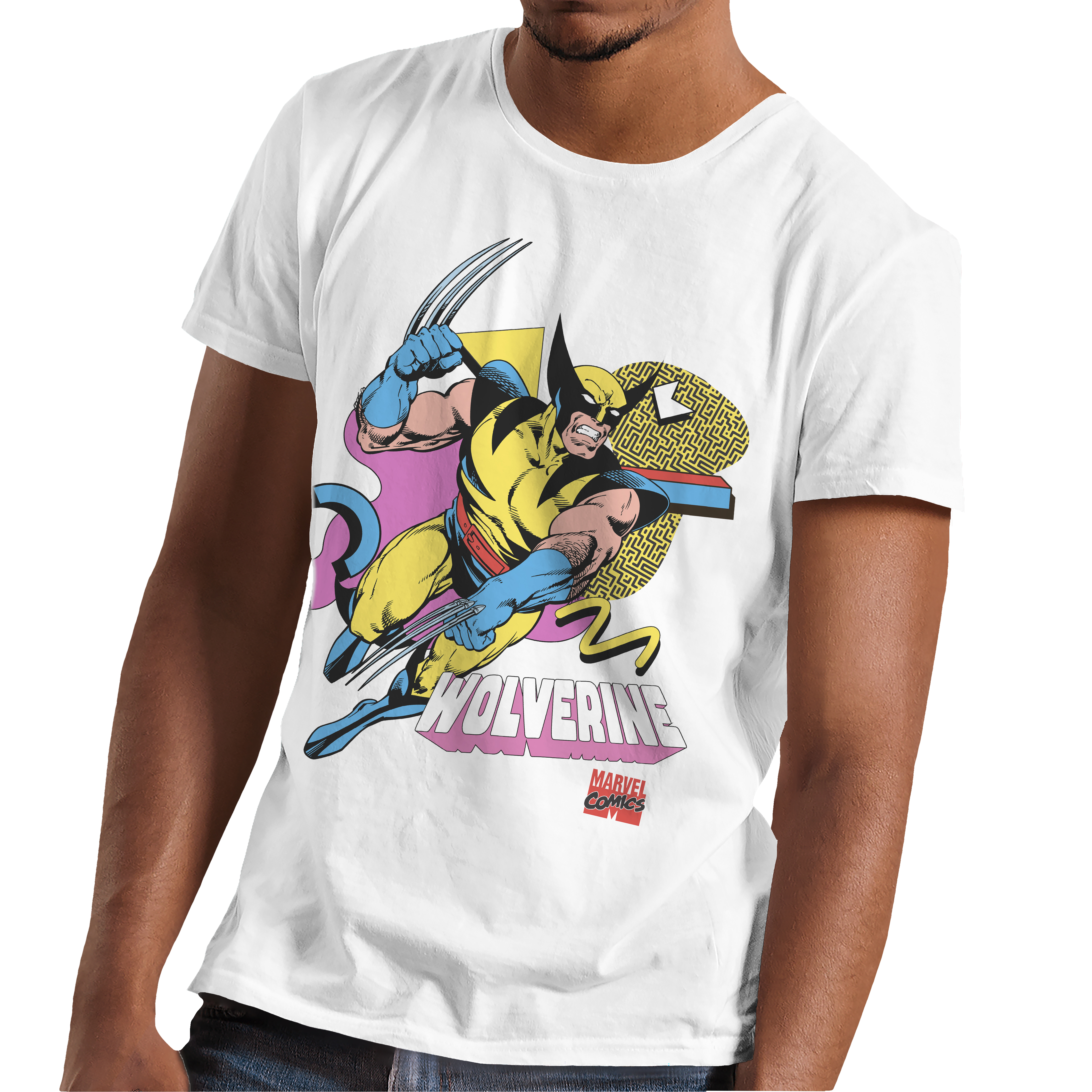 Marvel X-Men Wolverine Mens and Womens Short Sleeve T-Shirt (White, S ...