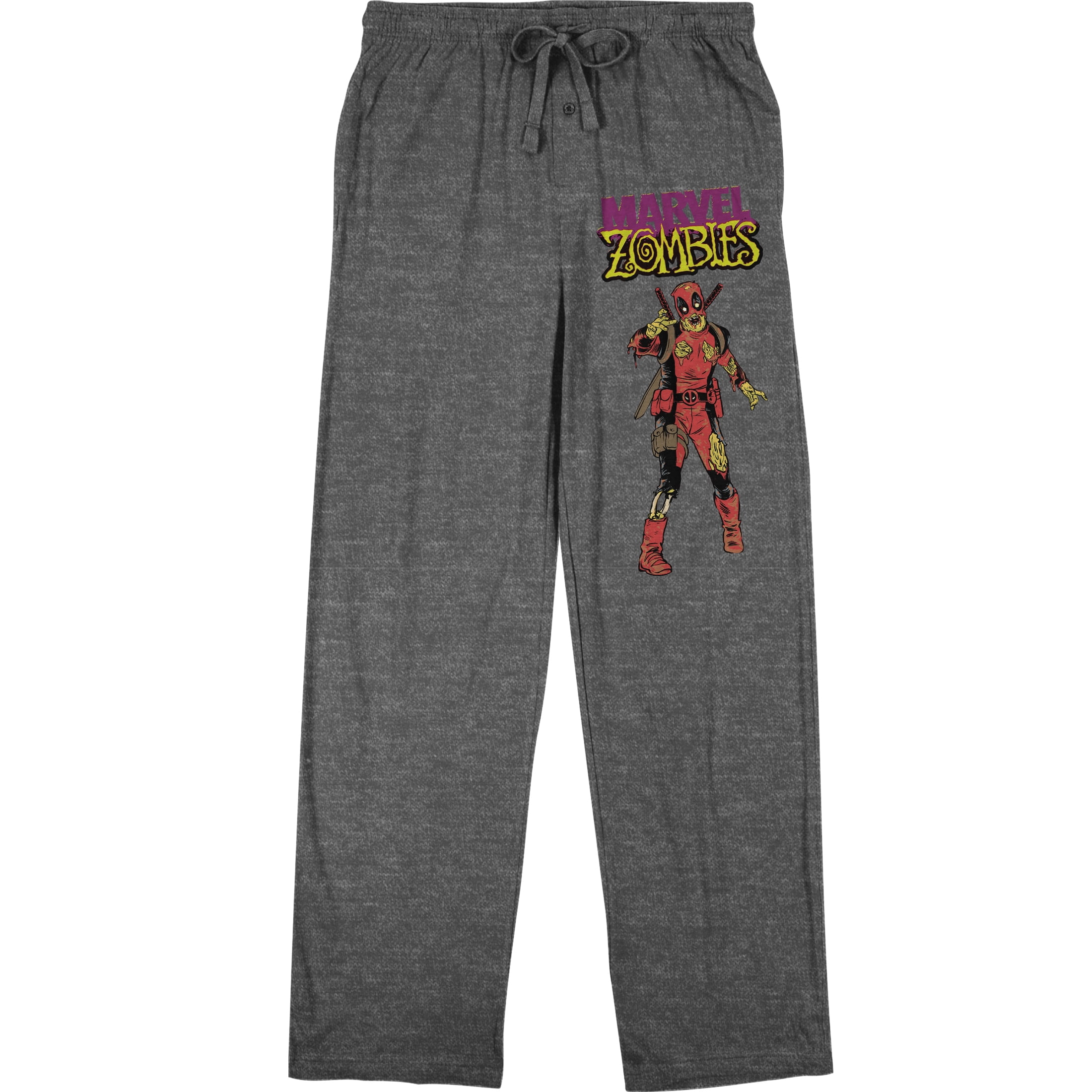 Marvel Zombies Deadpool Men's Heather Gray Sleep Pajama Pants-XS ...