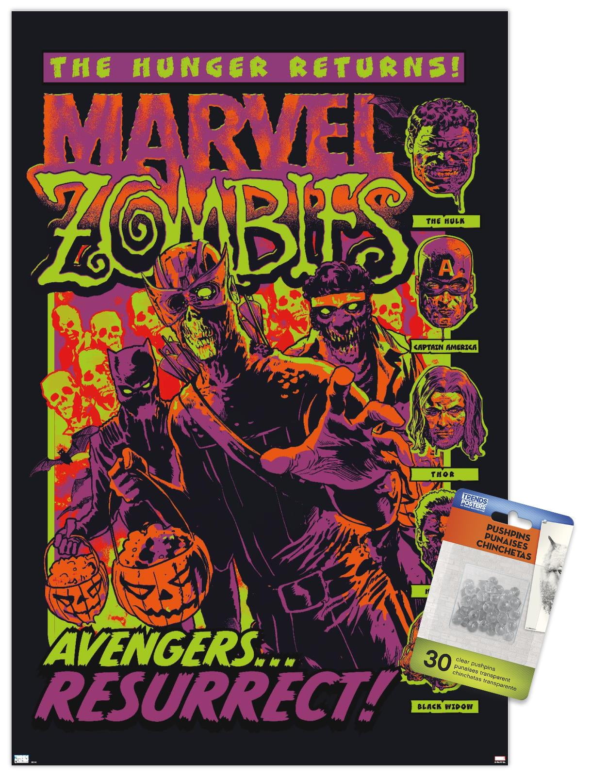 Marvel Zombies - The Hunger Returns Wall Poster with Push Pins, 14.725 ...