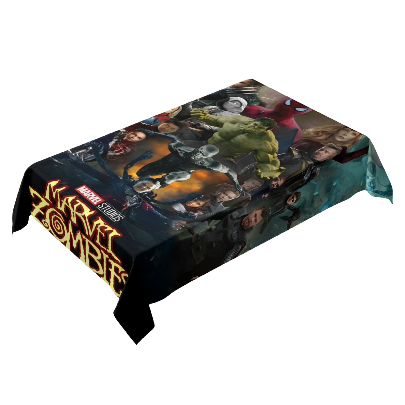 Marvel Zombies square tablecloth has an iconic print, fits most tables ...