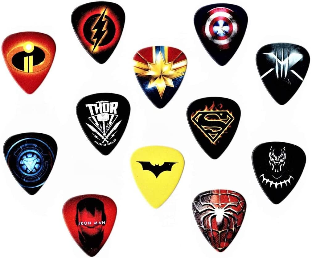 Marvel and DC Comics Superheroes Symbol (12 picks in a packet ...