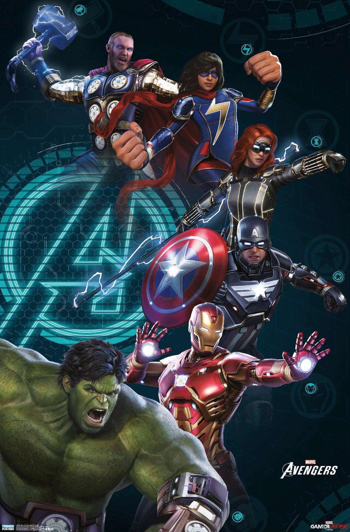 Marvel's Avengers - Group Wall Poster, 22.375" x 34" - Walmart.com