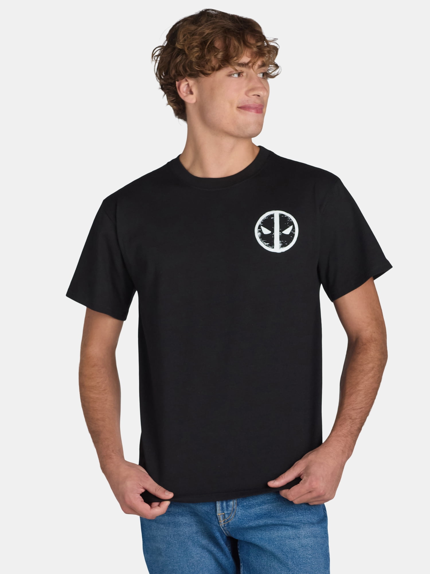 Deadpool Men's & Big Men's Vintage Style Heavyweight Graphic Tee Shirt ...