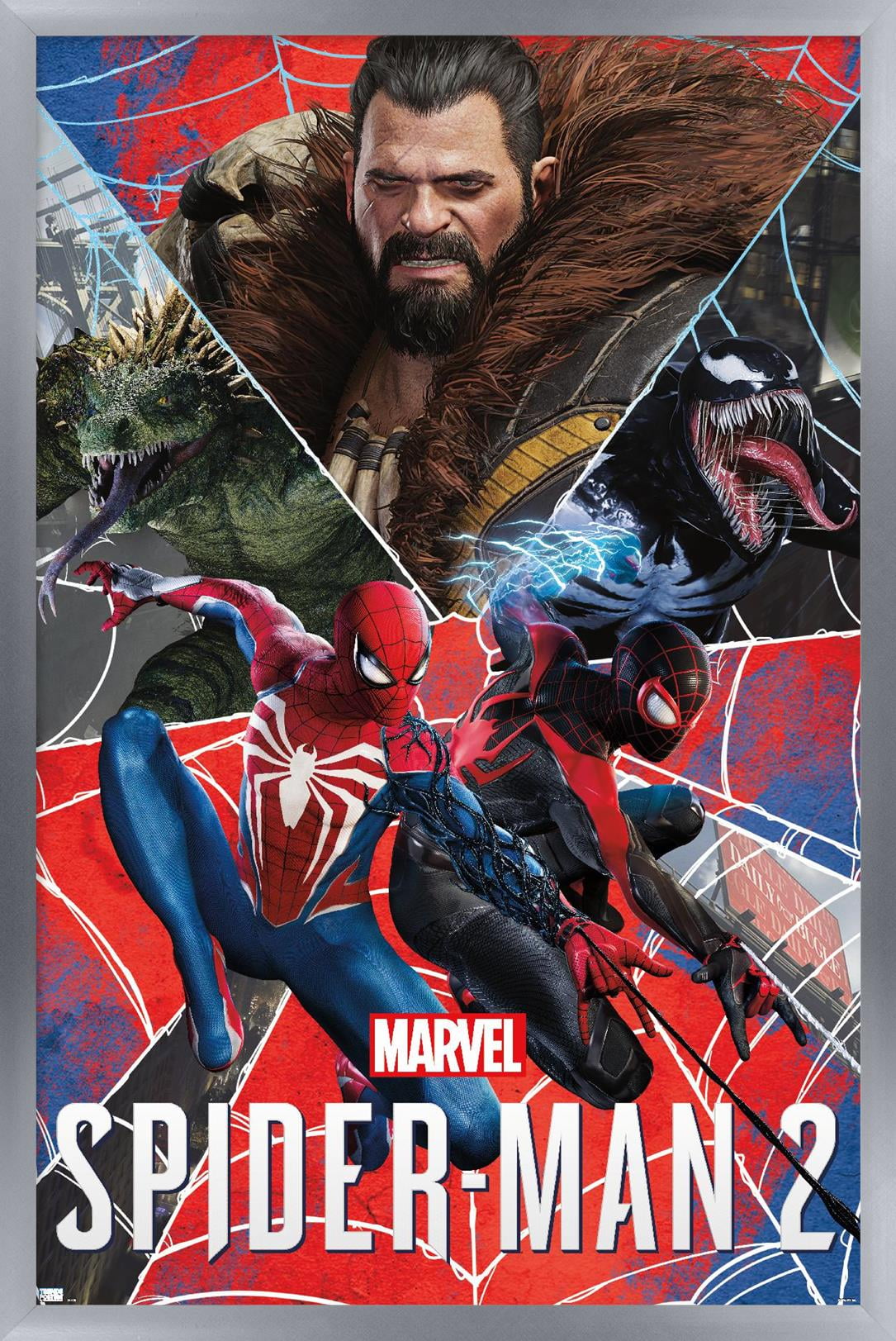 Marvel's Spider-Man 2 - Group Wall Poster, 14.725" x 22.375" Framed ...