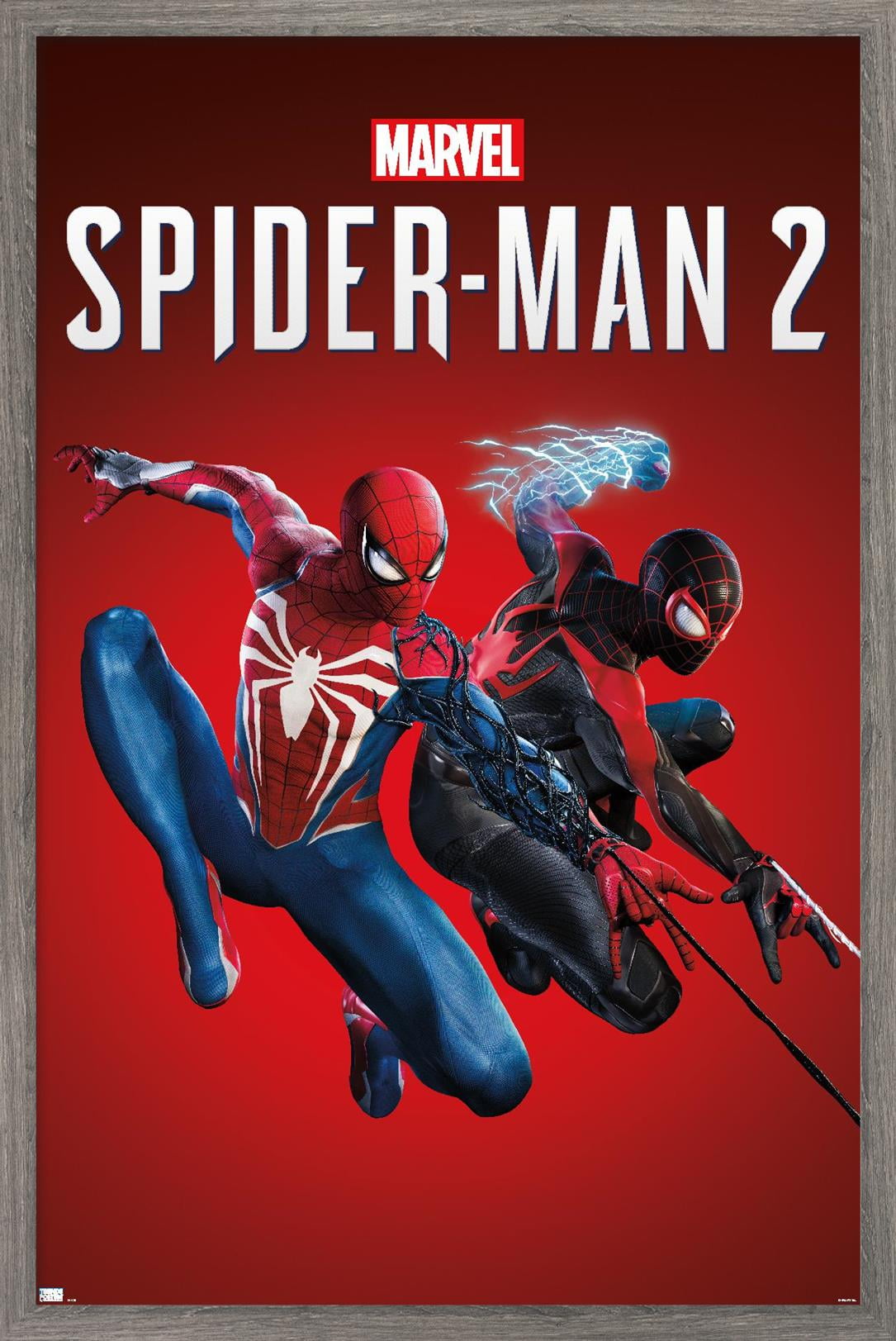 Marvel's Spider-Man 2 - Key Art Wall Poster, 14.725" x 22.375" Framed ...