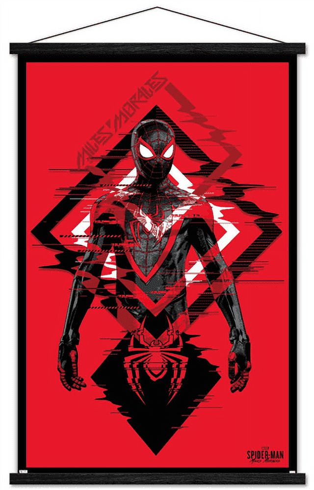 Marvel's Spider-Man: Miles Morales - Suit Wall Poster with Wooden ...
