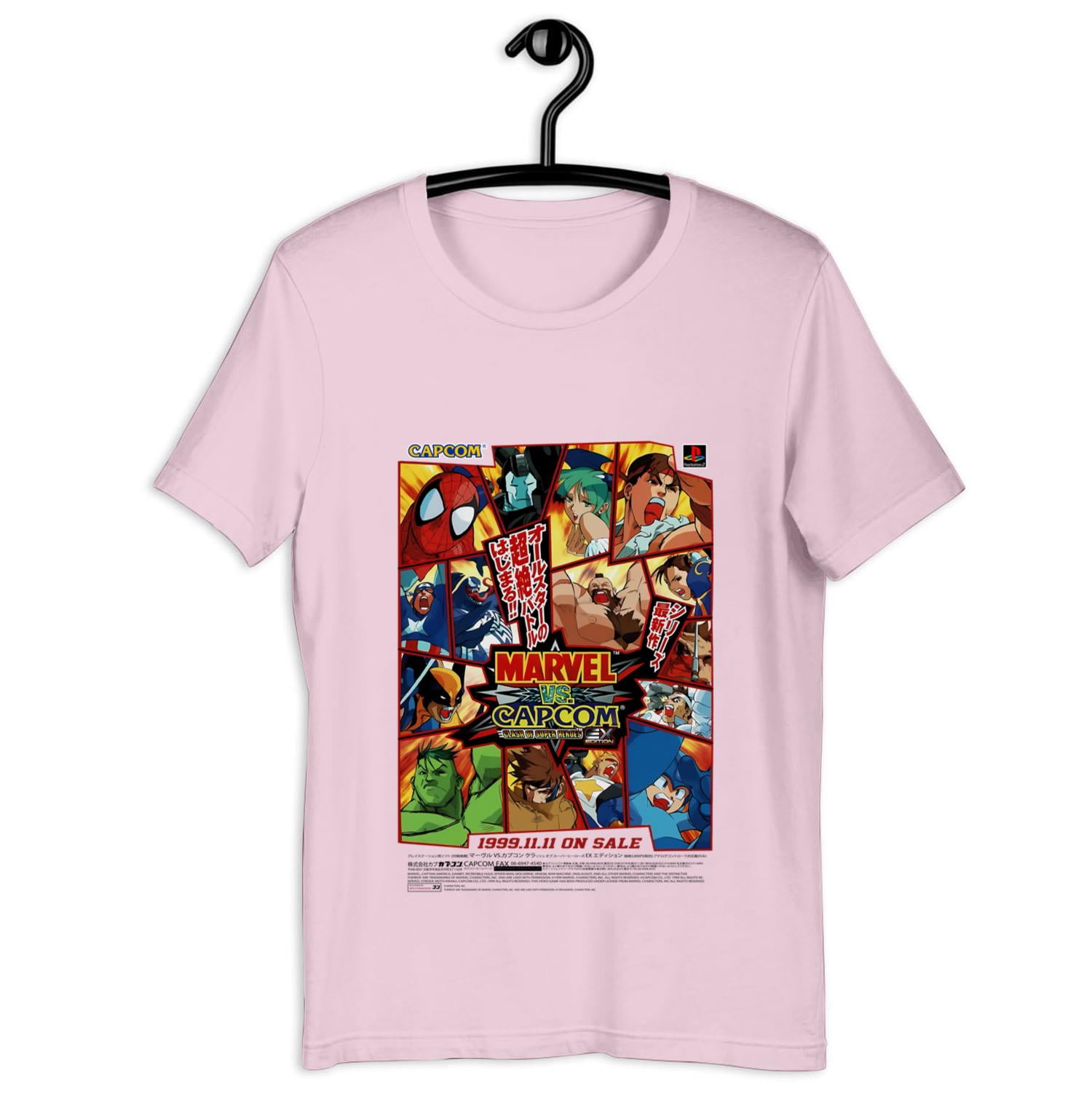 Marvel vs Capcom Arcade Japanese Game Flyer Art Premium Unisex T-shirt ...