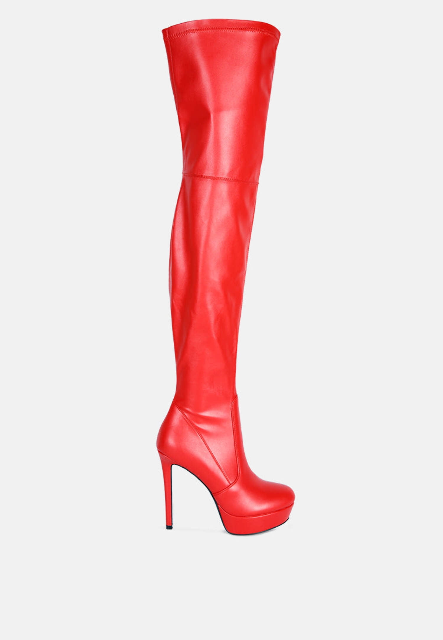 Marvelettes Faux Leather High Heeled Long Boots - Walmart.com