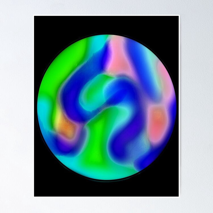 Marvelous Marbles (Cool Blue) Poster- Unframed Poster | Wall Art ...