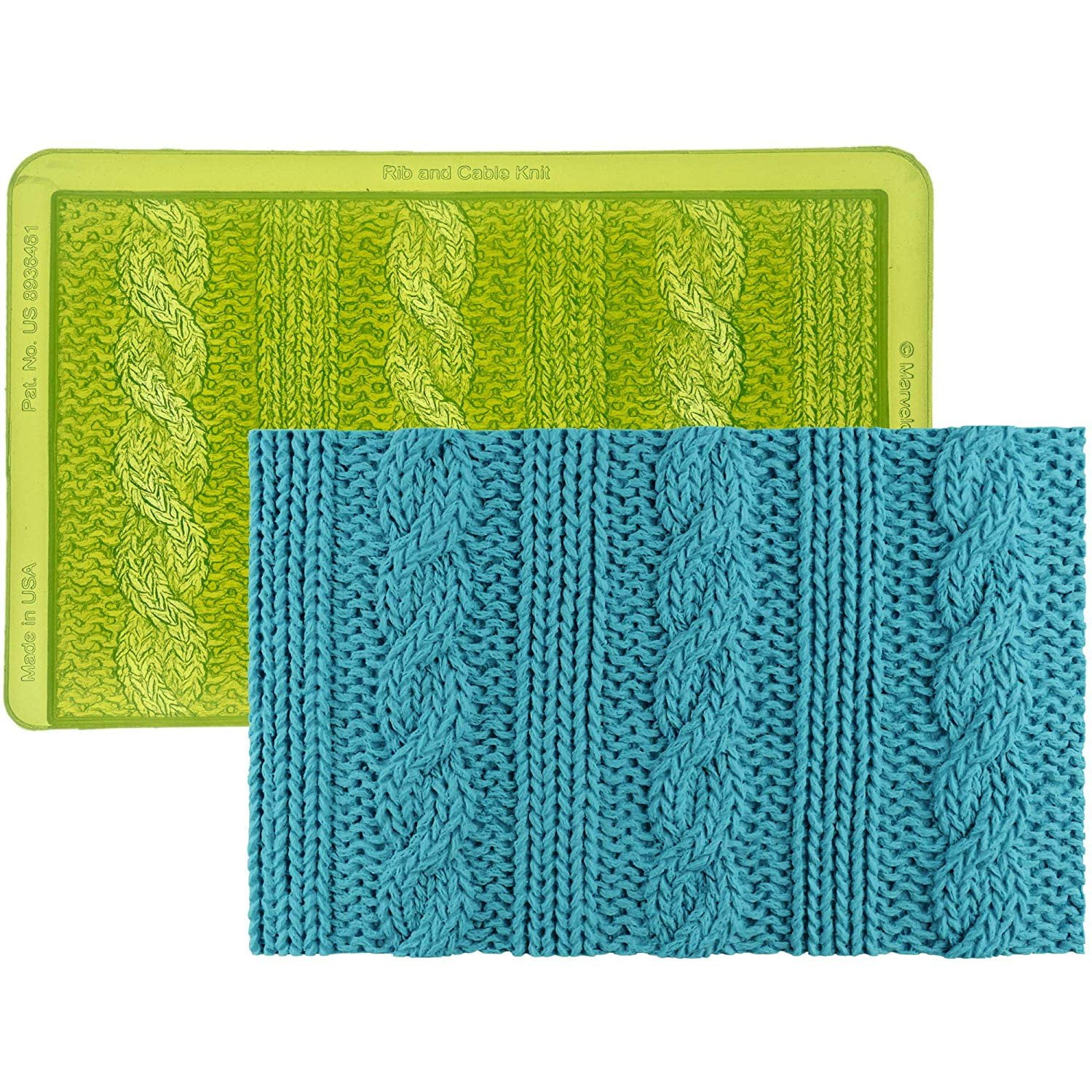 Marvelous Molds Rib Cable Knit Simpress Silicone Mold Cake Decorating ...