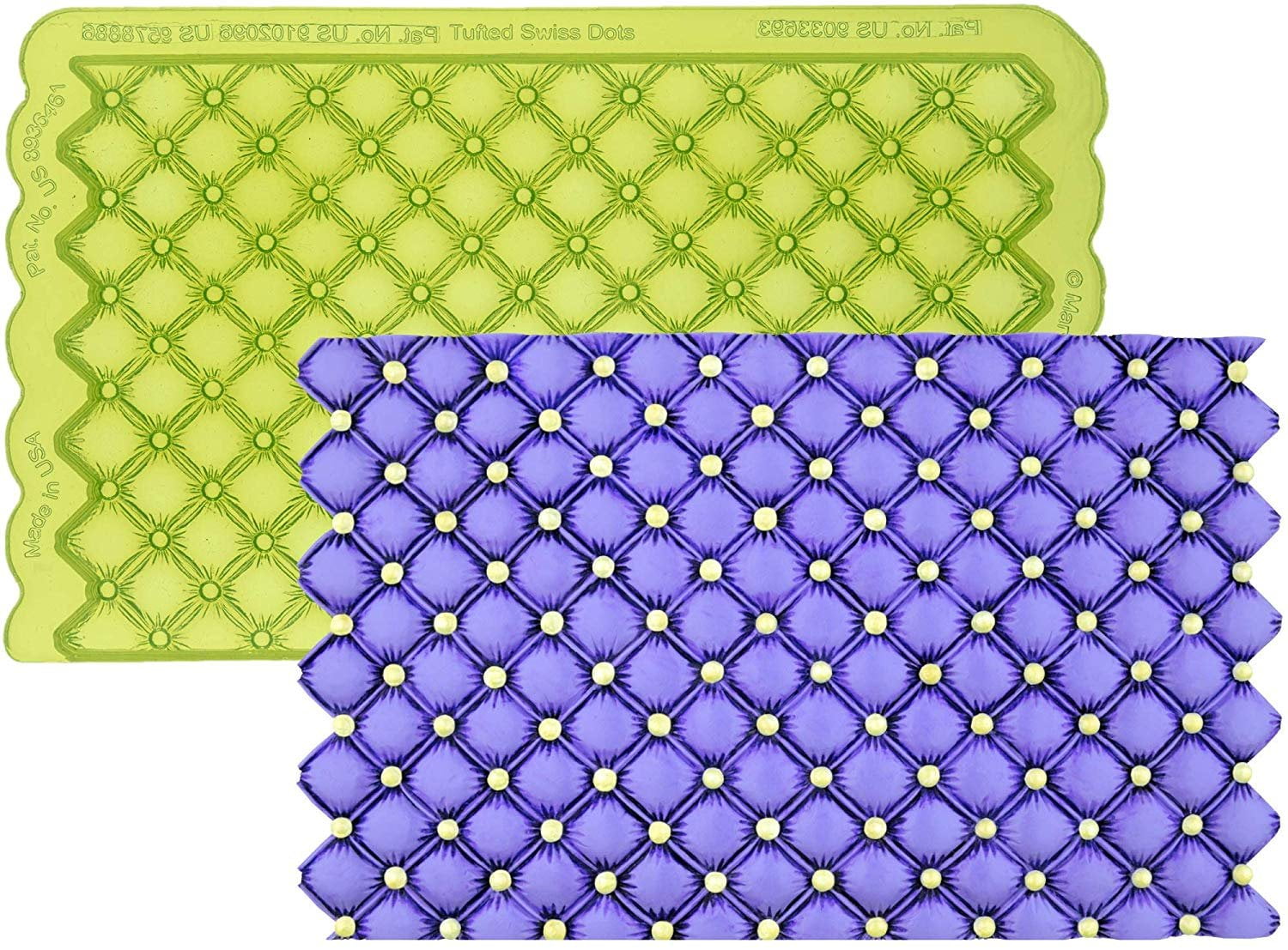 Marvelous Molds Tufted Swiss Dot Simpress Silicone Mold Cake Decorating ...