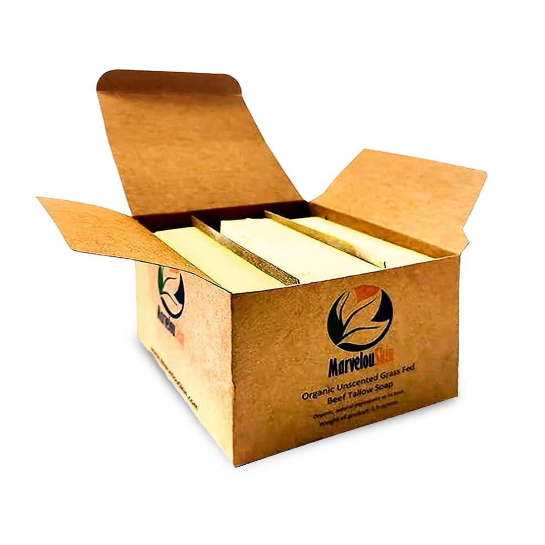 Marvelouskin Organic Unscented Grass Fed Beef Tallow Soap. - Walmart.com