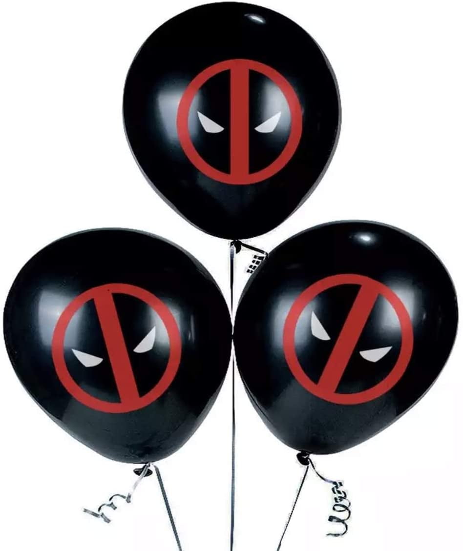 Marvels Deadpool 12 piece Latex Party Balloon Set 12 inch black - Walmart.com