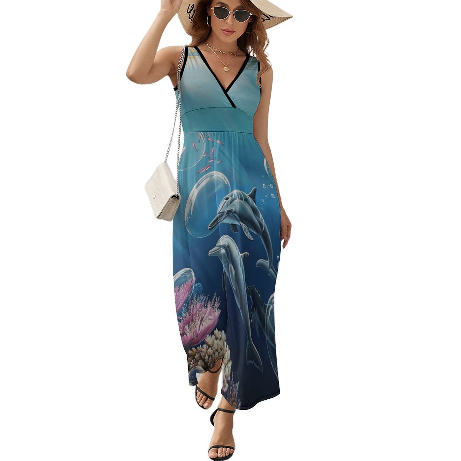 Marvels of The Sea Sleeveless Dress Female Clothing Dress Women Summer ...