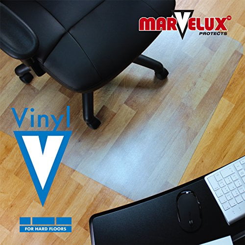 Marvelux Large Office Chair Mat for Hardwood Floors 48" x 60" Clear PVC ...