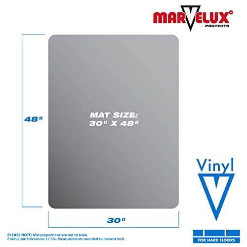 Marvelux Office Chair Mat for Hardwood Floors 30" x 48" Clear PVC Hard ...