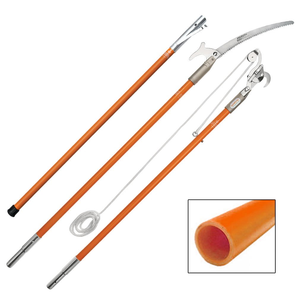 Marvin 12' Fiberglass Pole Pruner/Saw Package (PH-4) Fixed Head PKG-9B ...