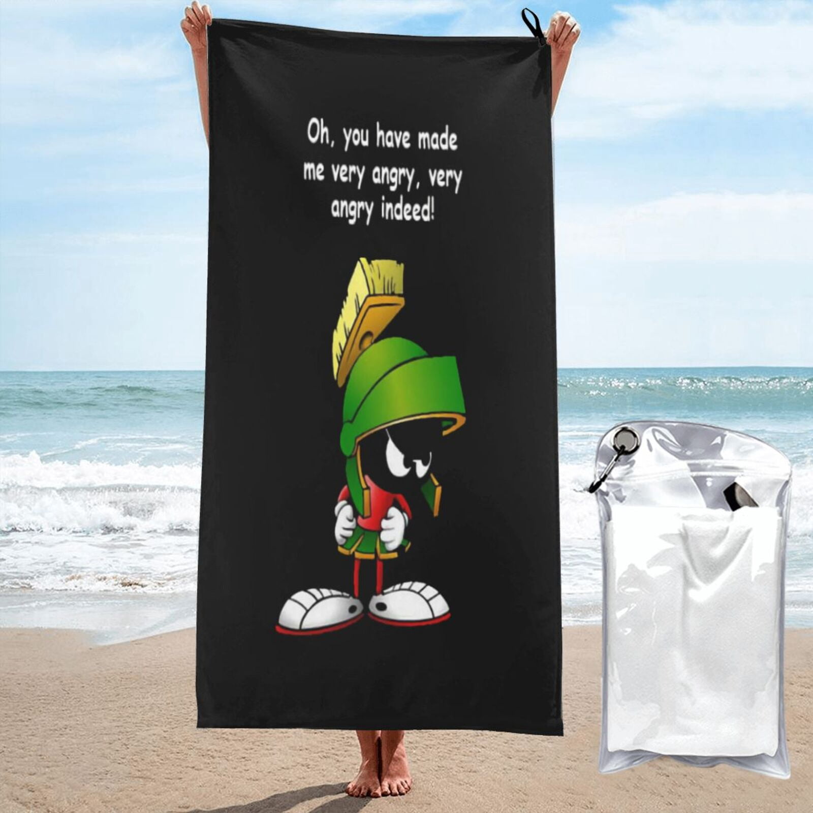 Marvin The Martian Beach Towel, Cartoon Absorbent Soft Quick Dry Towels ...