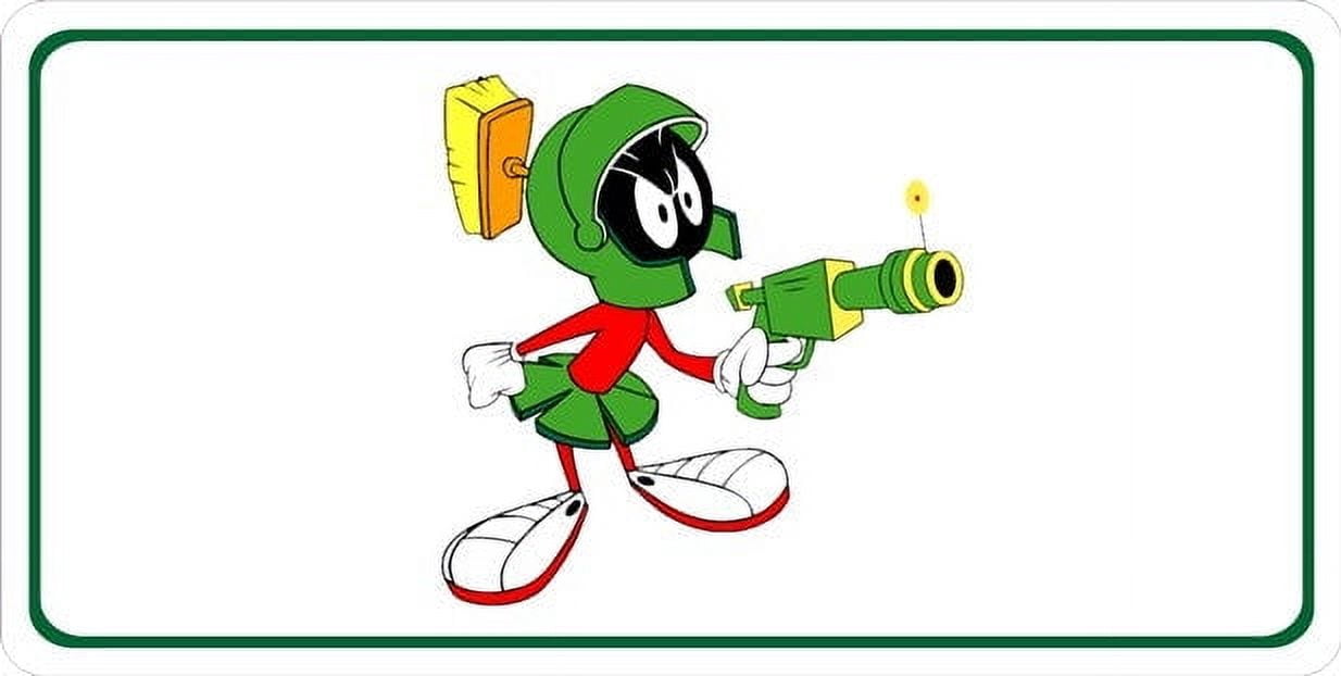Marvin Martian White Photo License Plate - Walmart Business Supplies