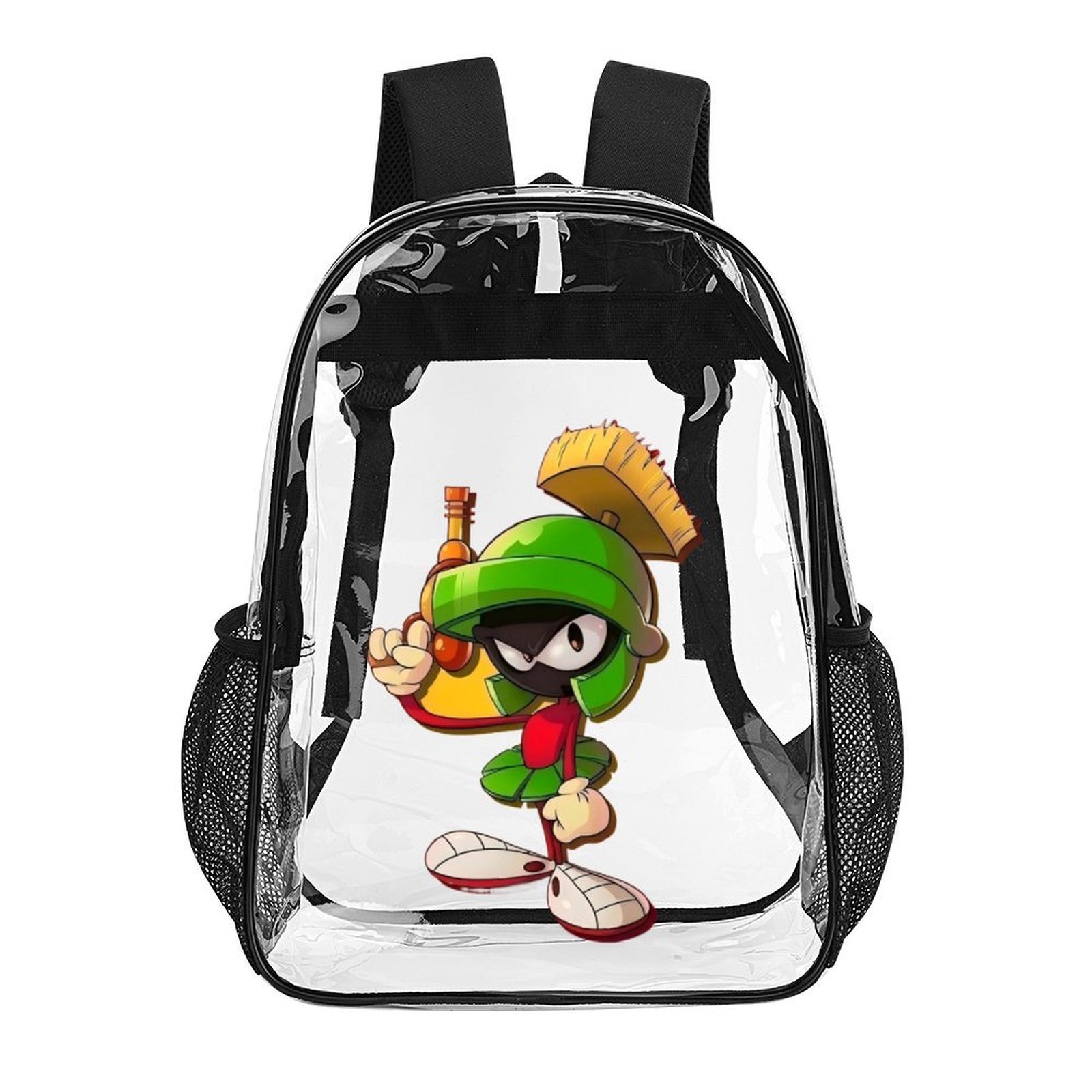 Marvin The Martian 17 Inch Anime Clear PVC Backpack Travel or Work Bag ...