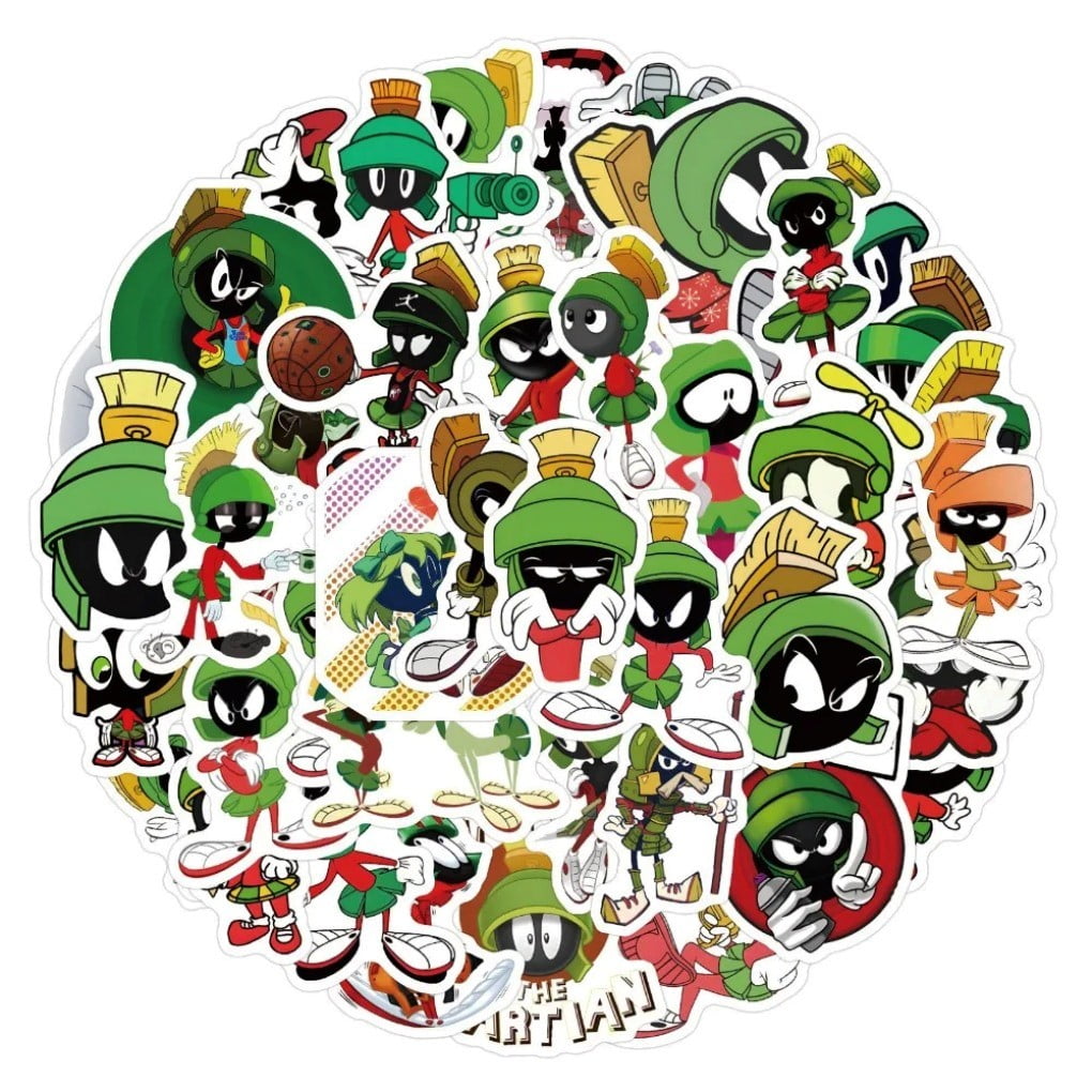 Marvin The Martian Cartoon Decal Lot of 50 Stickers - Walmart.com
