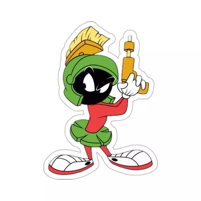 Marvin The Martian Looney Tunes Alien Illustration Art Sticker Vinyl ...