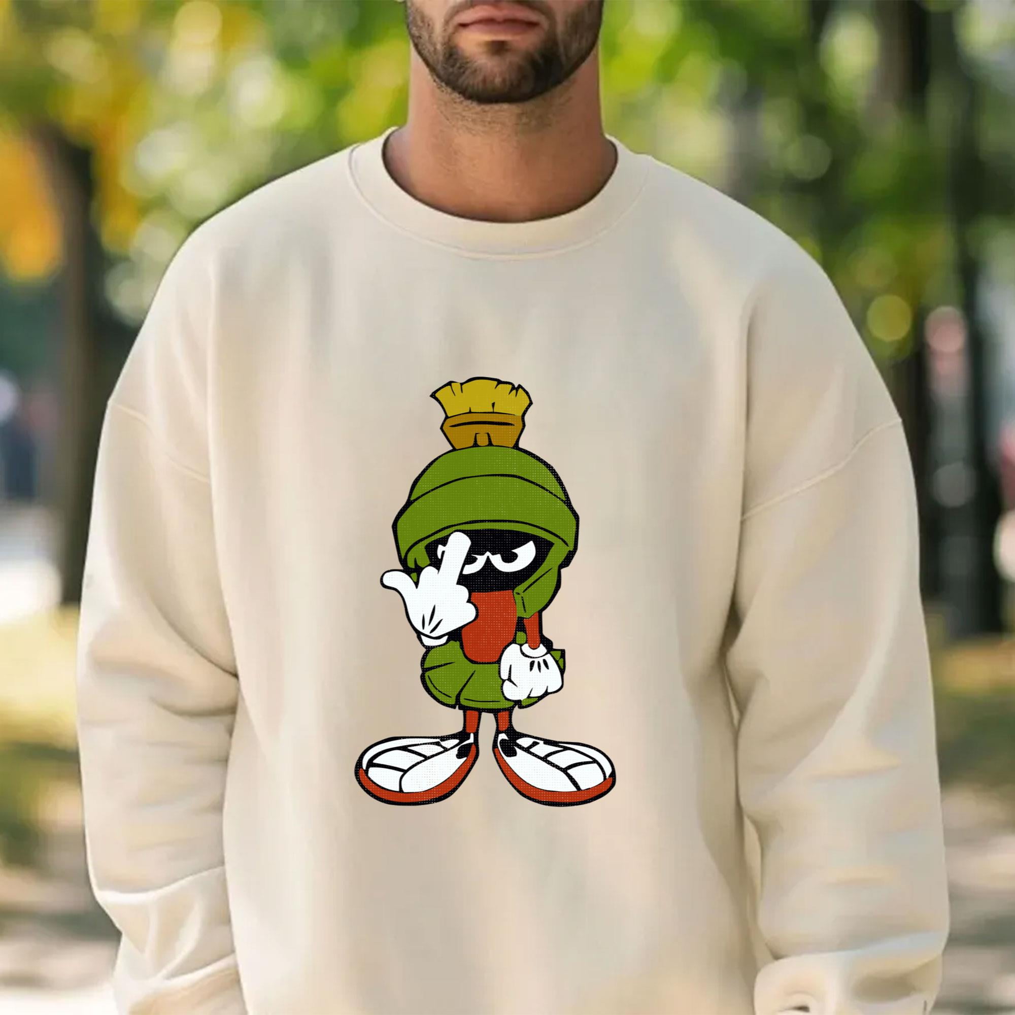Marvin The Martian Middle Finger Flipping The Bird Looney Toons Worn ...