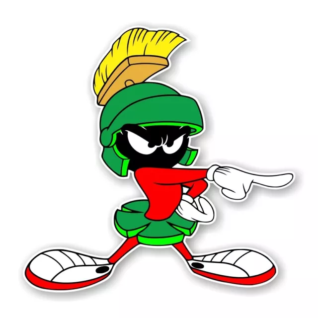 Marvin The Martian Pointing Sticker Phone Decal Water Bottle Stickers ...