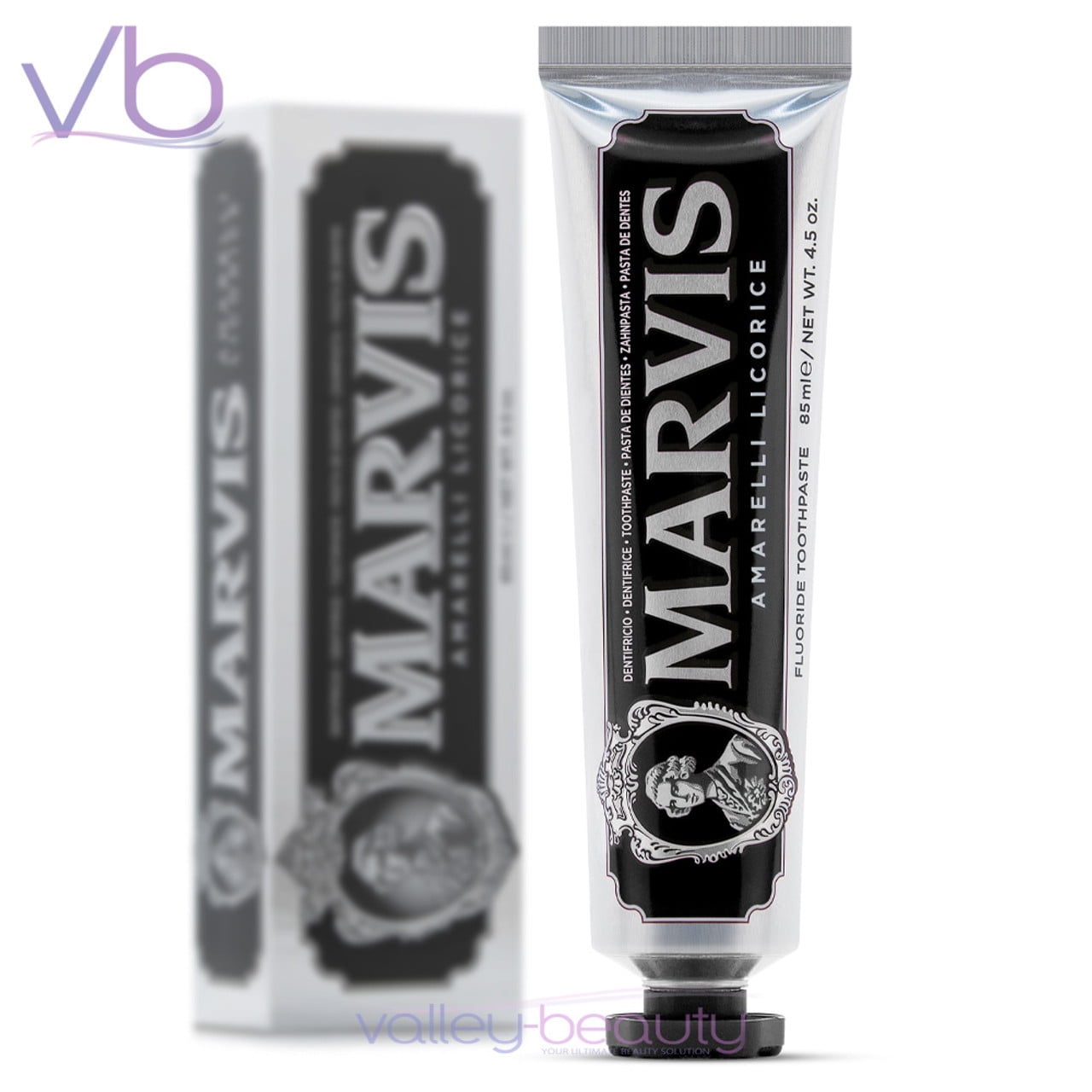 Marvis Amarelli Licorice | Rich and Creamy Toothpaste with Sweet ...