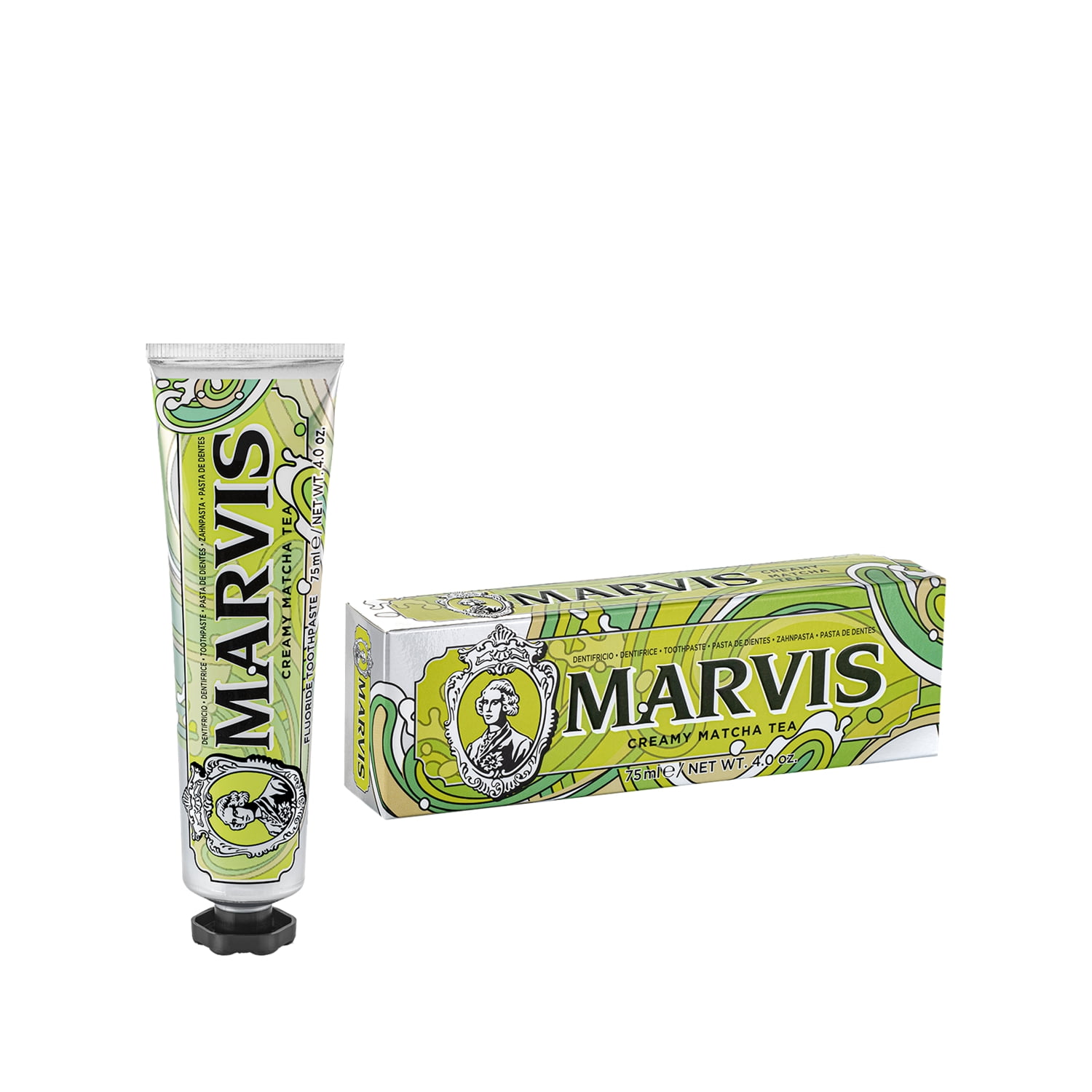 Marvis Creamy Matcha Tea Toothpaste, 75ml, Made in Italy, Paraben-free ...
