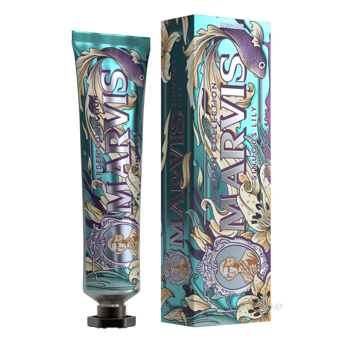 Marvis Sinuous Lily Toothpaste 75ml Rich Floral Mint with White Lilies ...
