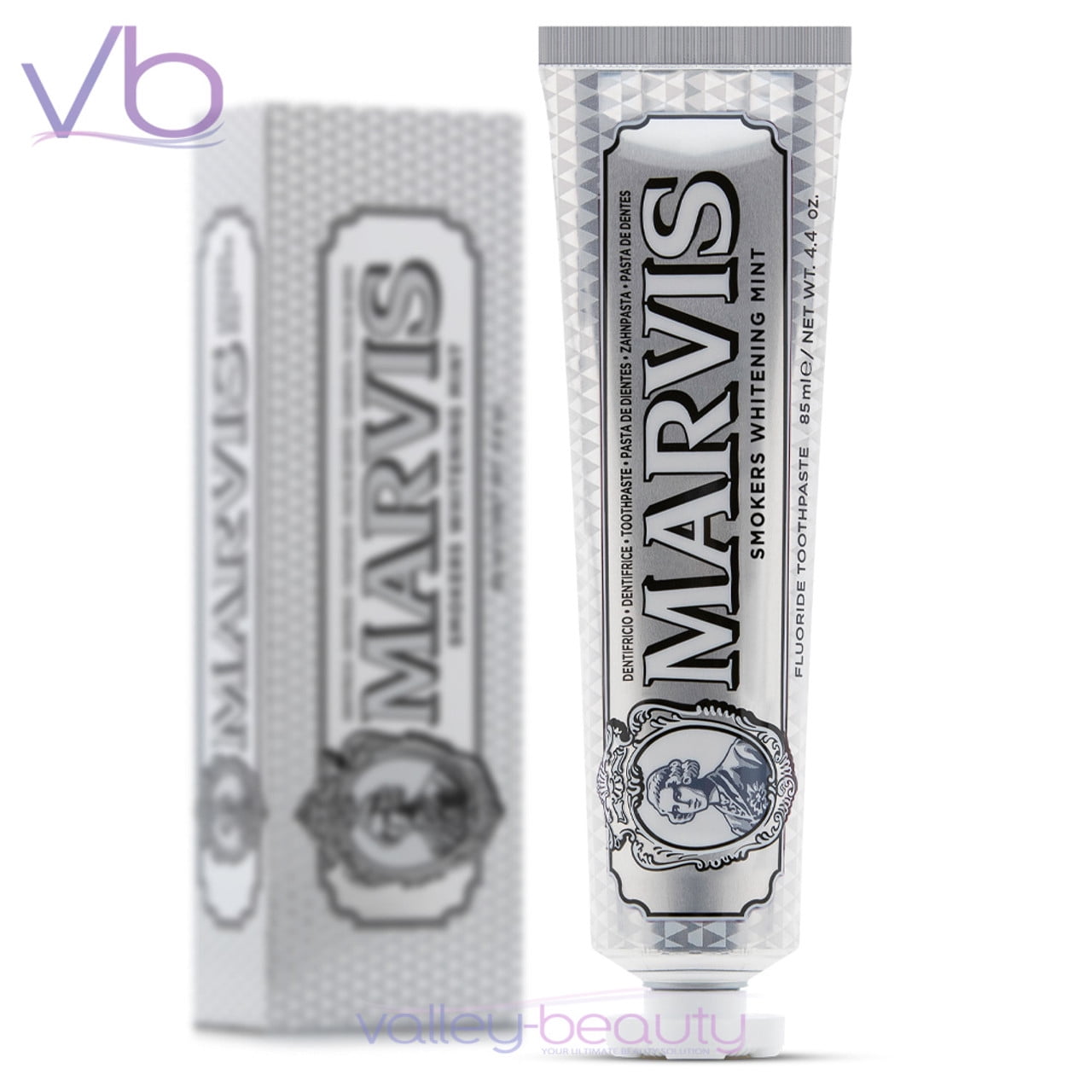 Marvis Smokers Whitening Mint | Rich and Creamy Toothpaste for Enamel ...