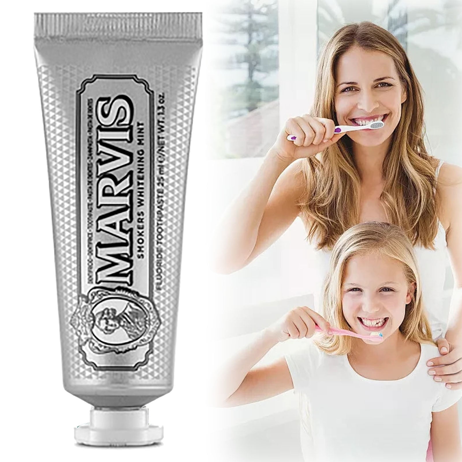 Marvis Toothpaste Natural Flouride-Free Formula, Strong Mint Flavor for ...