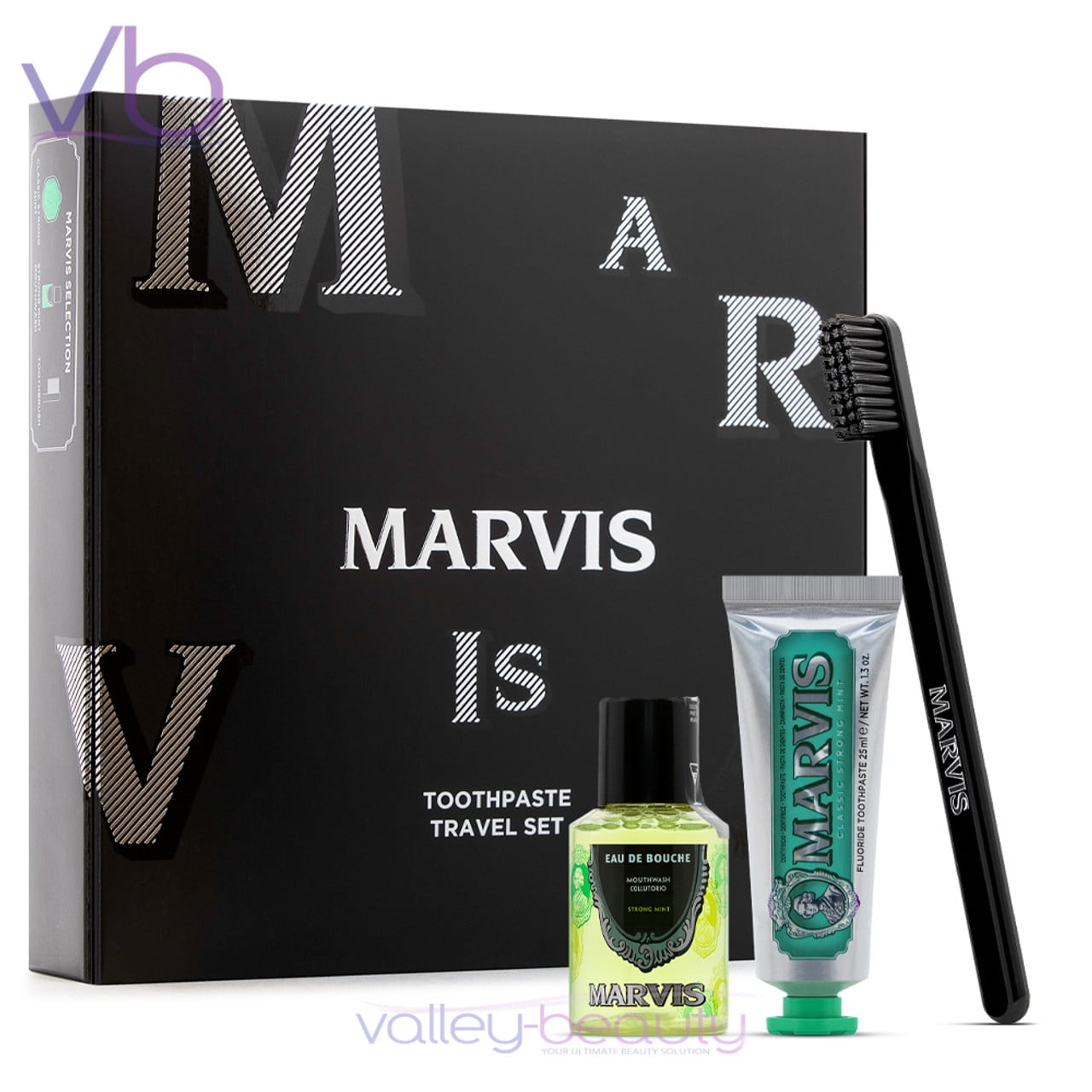 Marvis Toothpaste Travel Set | Beautifully Crafted Holiday Box ...