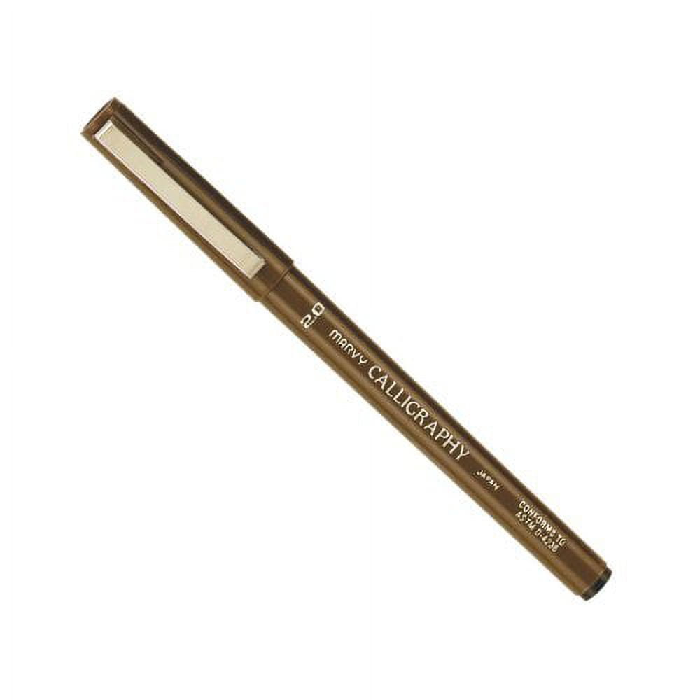 Marvy 6000 Calligraphy Pens sepia 2.0 mm fine, Sold individually ...
