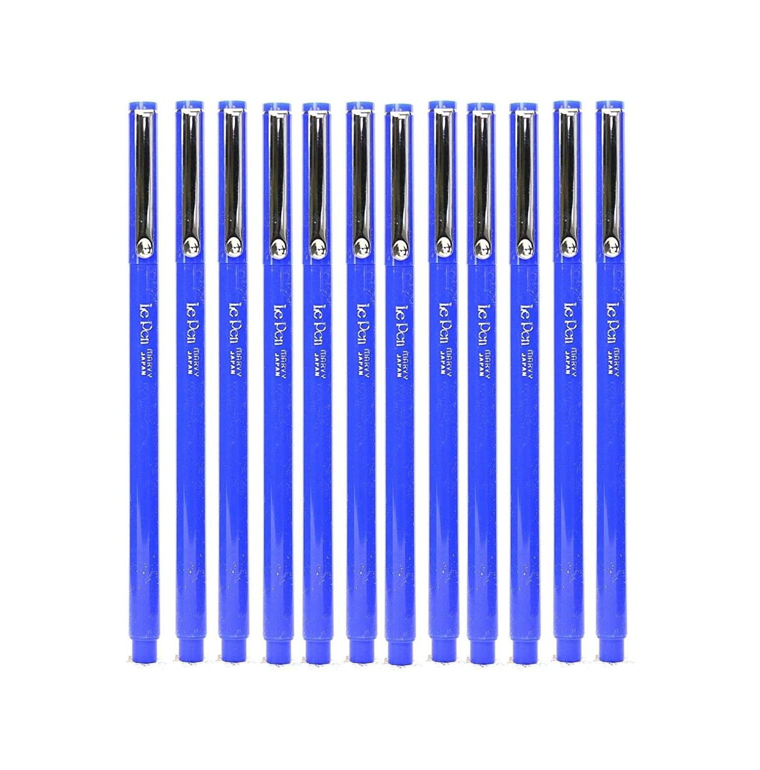 Marvy LE Pen Micro Fine Tip Pens, Blue, Pack of 12 - Walmart.com