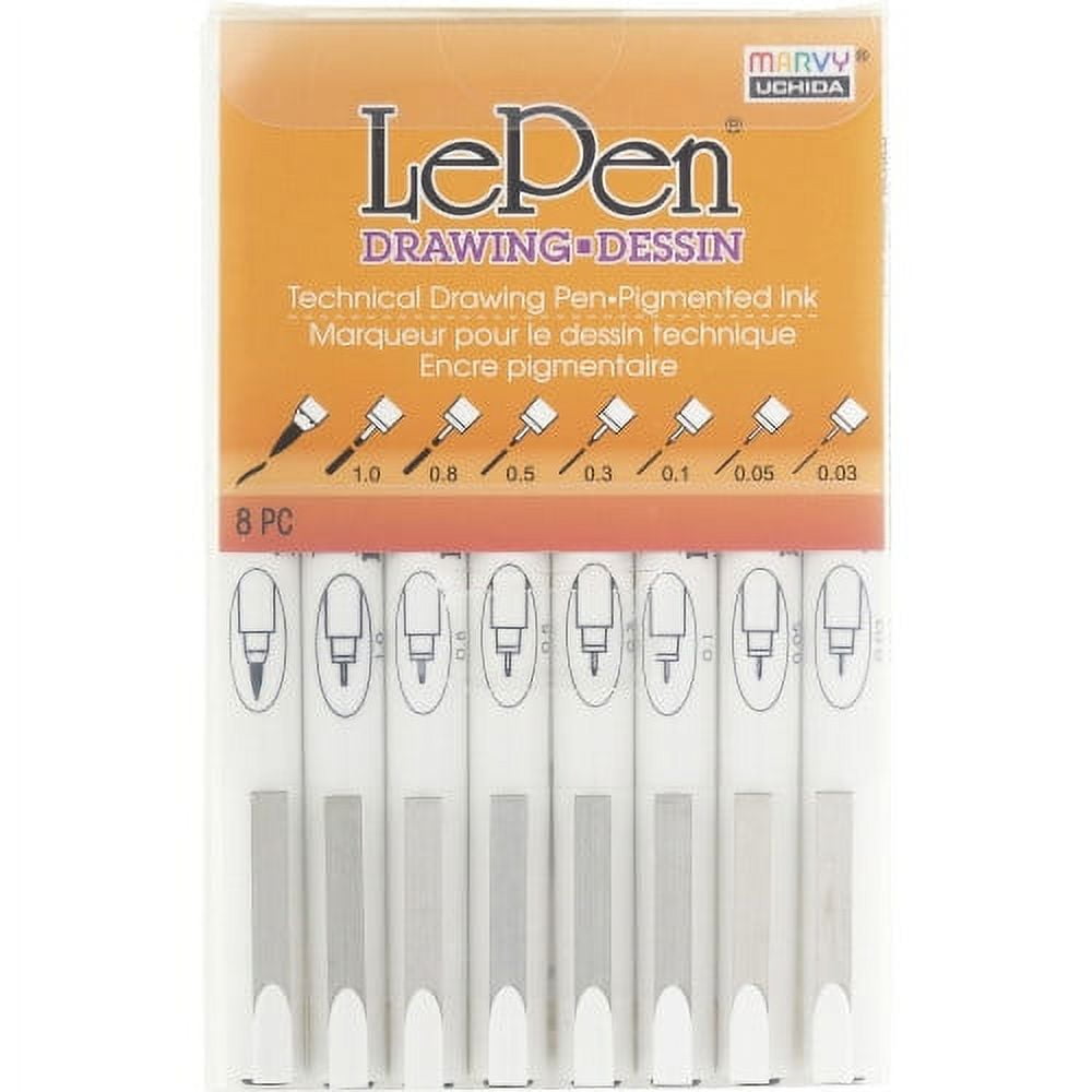 Marvy LePen Technical Drawing Pen Set, Each - Walmart.com