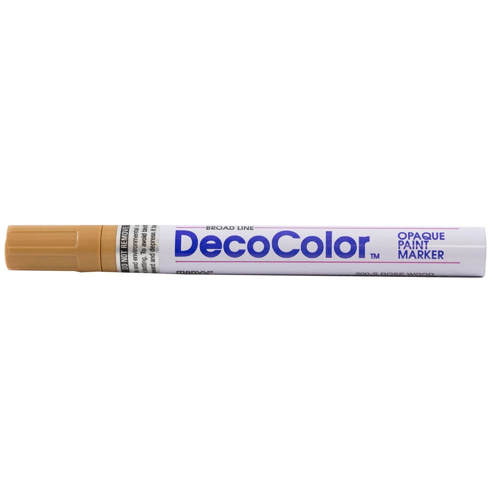Marvy Uchida Broad Line Opaque Paint Marker, 1/Pack, Rose Wood ...