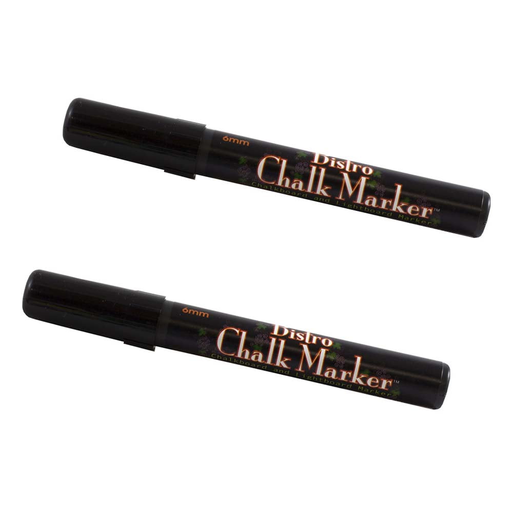 Marvy Uchida Broad Point Chalk Markers, Black, 2/Pack - Walmart.com